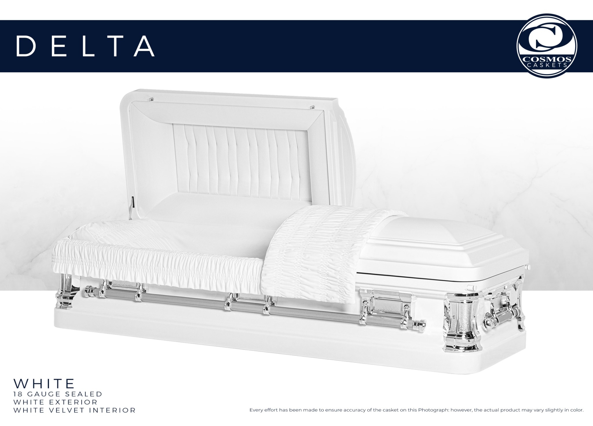 Delta White – CosmosCaskets.com