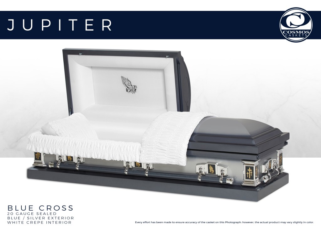 Jupiter Blue Cross – CosmosCaskets.com