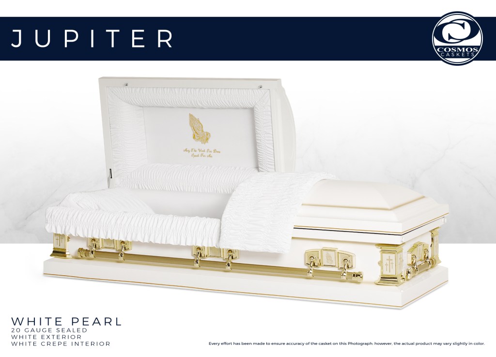 Jupiter White Pearl – CosmosCaskets.com