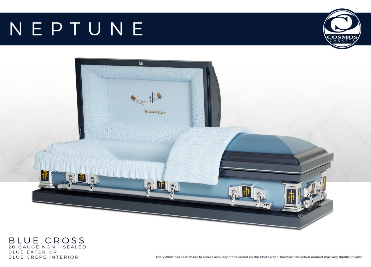 Neptune Blue Cross – CosmosCaskets.com