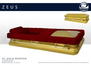 Zeus UC Gold Maroon – CosmosCaskets.com