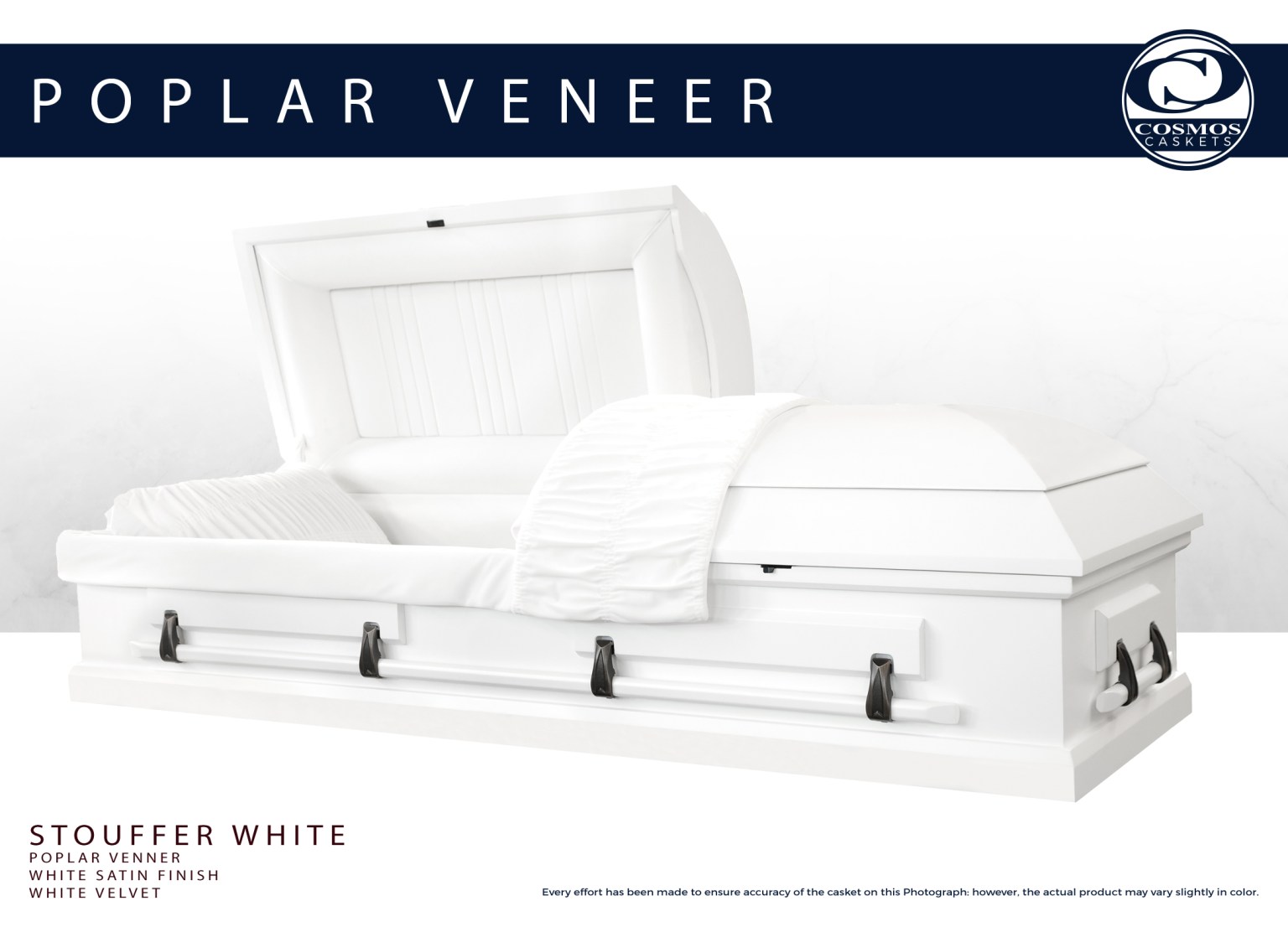 Solid Poplar Veneer Stouffer White – CosmosCaskets.com